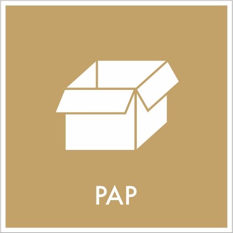 Pap i sand - Genbrugs sortering - dit:skiltefirma